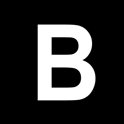 Letter B Uppercase Black White Stickers Magnet Wacky Print