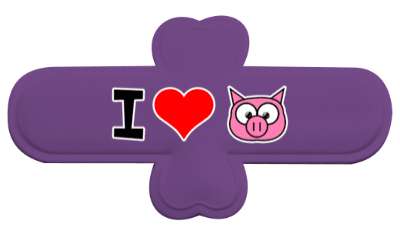 Cartoon I Heart Pigs Stickers, Magnet | Wacky Print