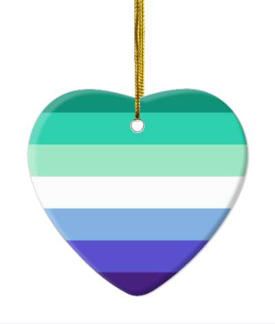 Heart Gay Men Pride Colors Flag Lgbt Stickers, Magnet | Wacky Print